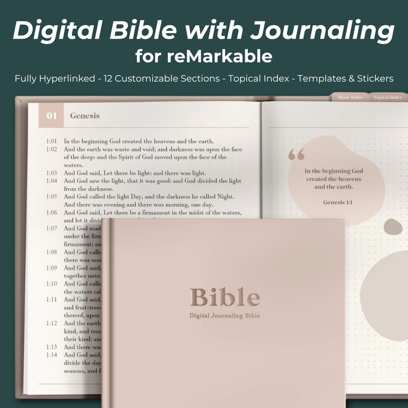 Digital Bible with Journaling for reMarkable – Remarkable Planner Pro